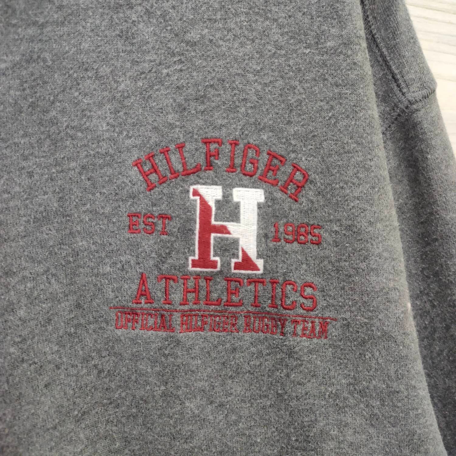Tommy Hilfiger Rugby Team Gray Sweater Activewear Long Sleeve - Etsy