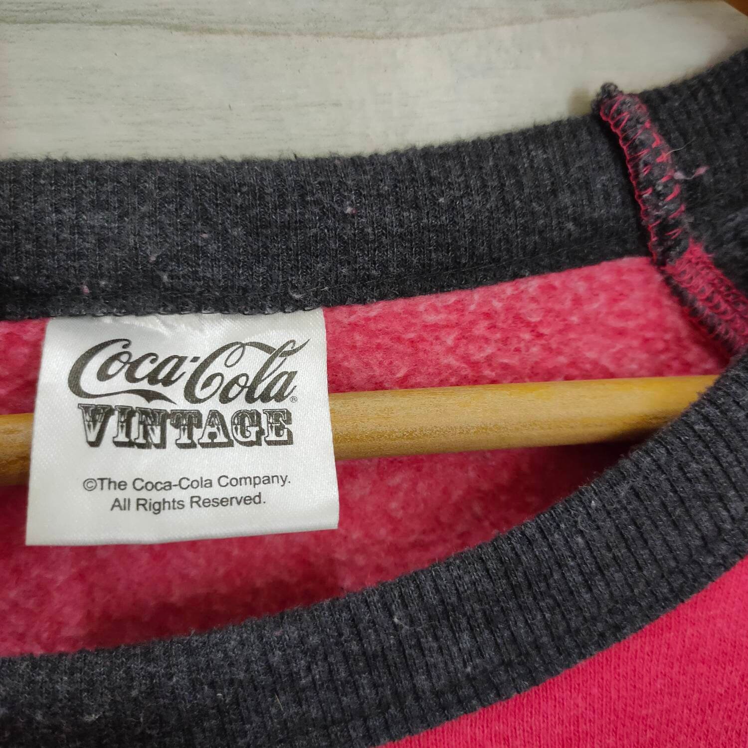 COCA COLA Crewneck Raglan Vintage 90s Coca Cola Sweatshirt Spellout ...