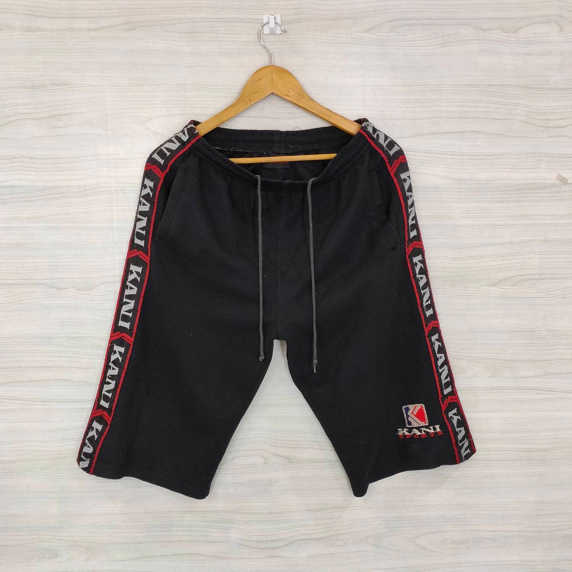 KARL KANI Nylon Track Pants Large Vintage 1990s Karl Kani Black Nylon ...