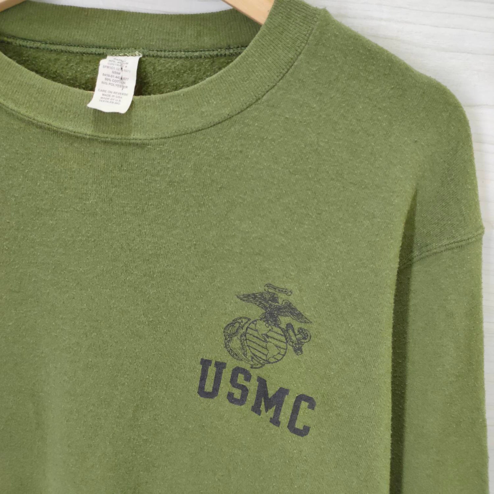 Vintage 90s Usmc Marines Sweatshirt Jumper United States Marines Corps ...