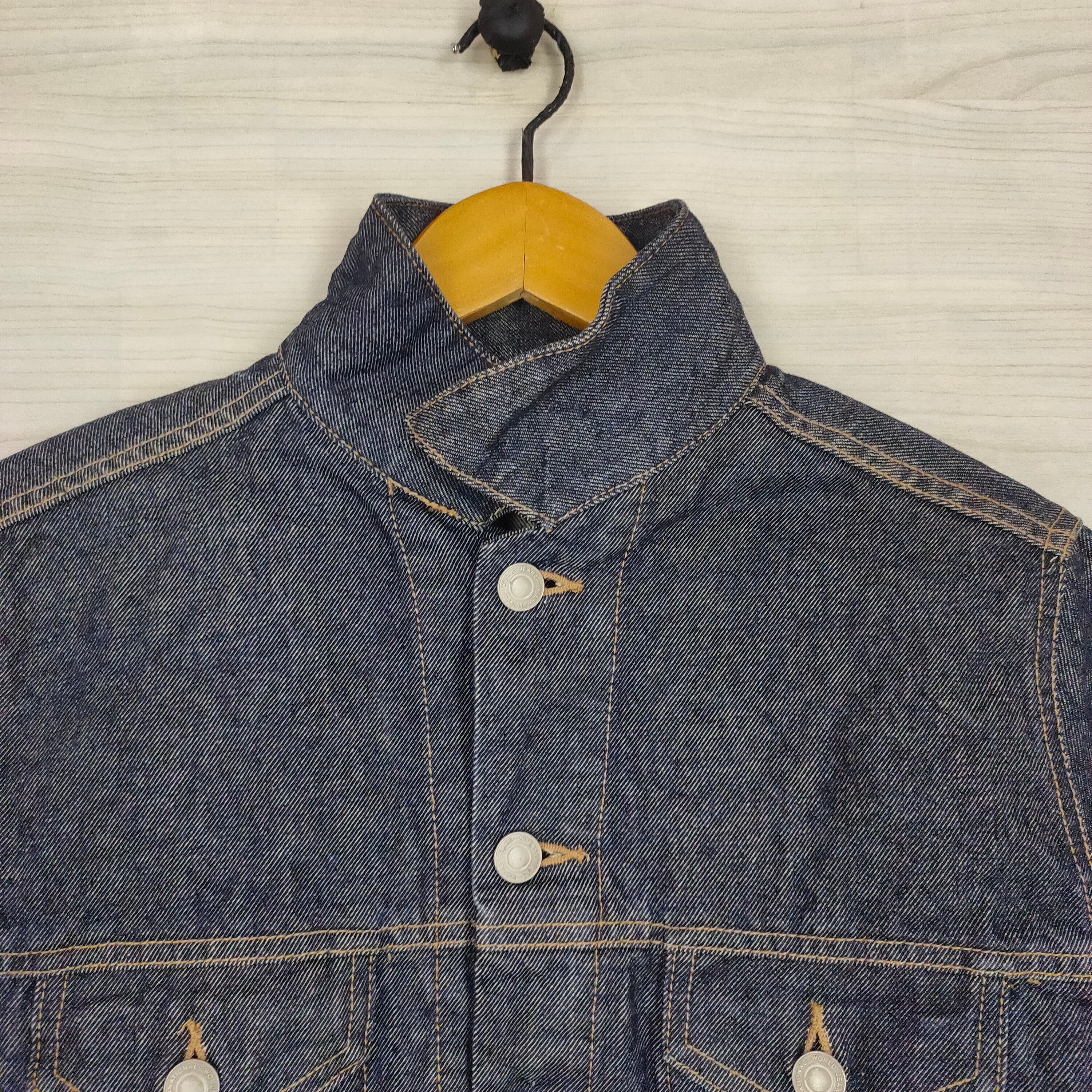 Y2K Uniqlo Denim Jacket , Trucker Jacket , Vintage Retro Grunge Plain ...
