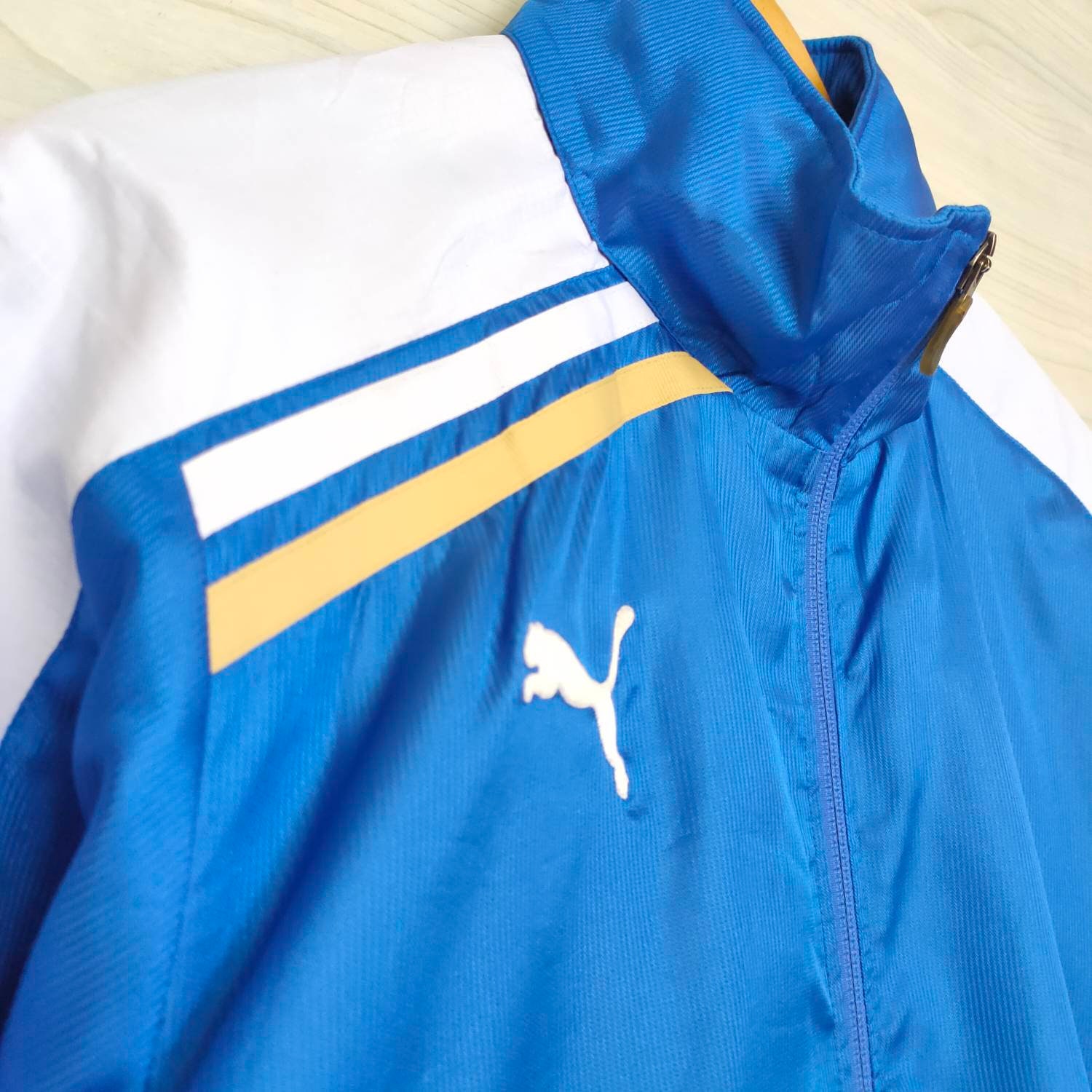 PUMA Jacket Vintage 1990s Puma Training Sportswear Colorblock Blue Puma ...