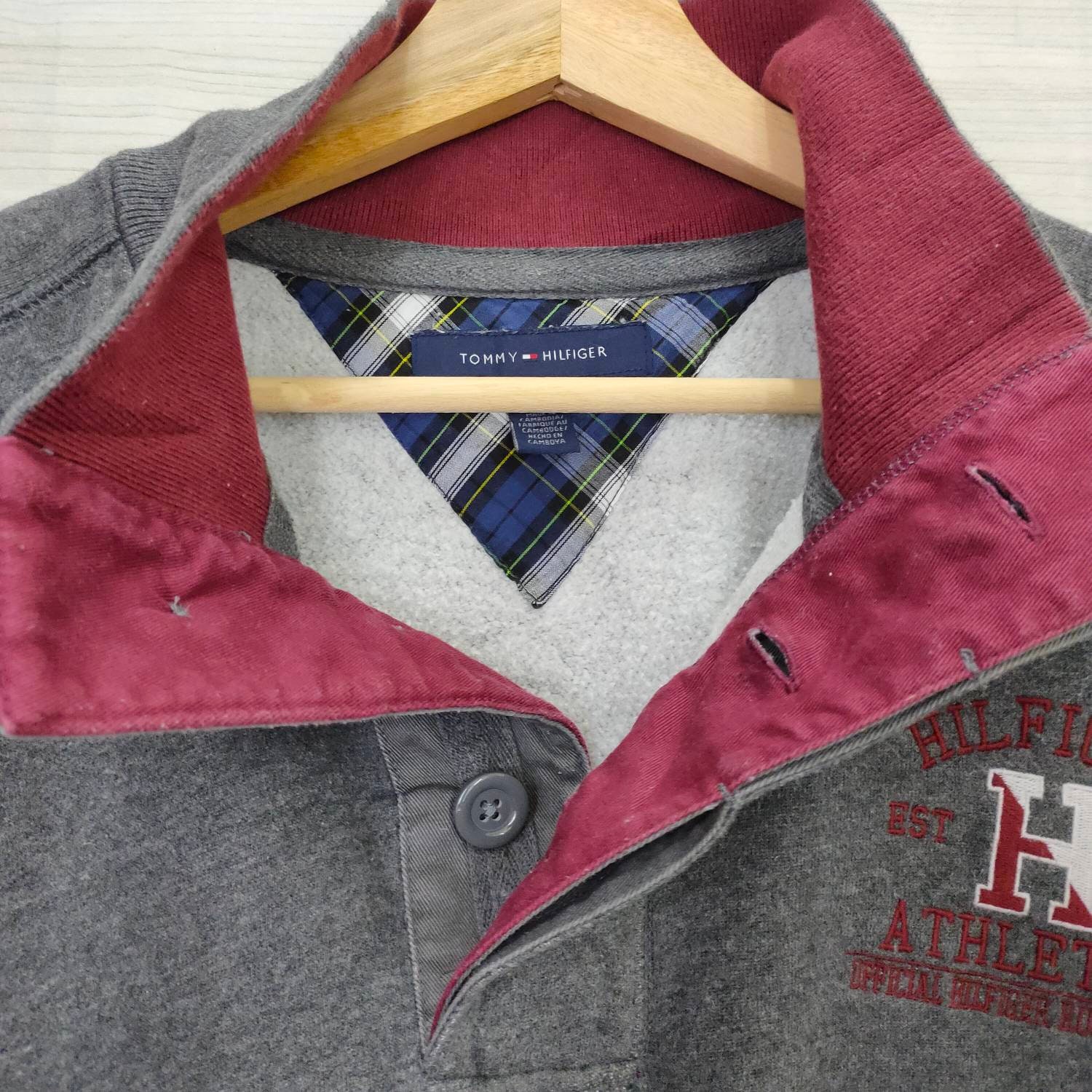 Tommy Hilfiger Rugby Team Gray Sweater Activewear Long Sleeve - Etsy