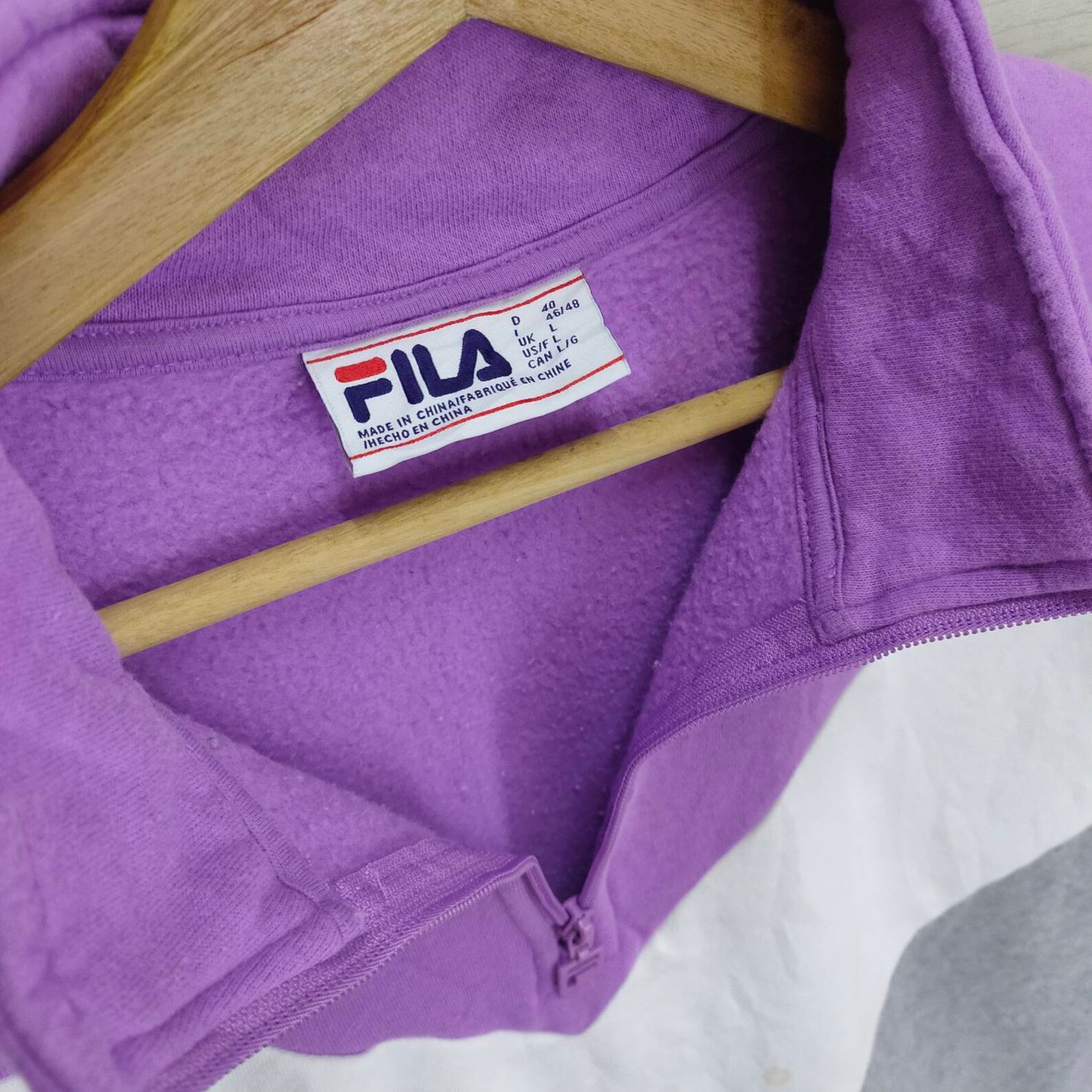 Y2K Fila Quarter Zip Sweater Vintage Fila Colorblock Sweatshirt Jumper ...