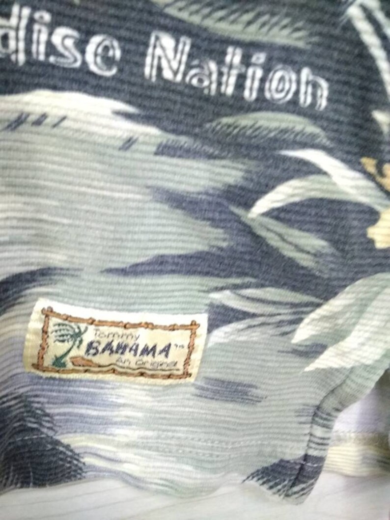 TOMMY BAHAMA Polo Shirt Abstract Pop Art Graphic Classic Vintage 90's ...