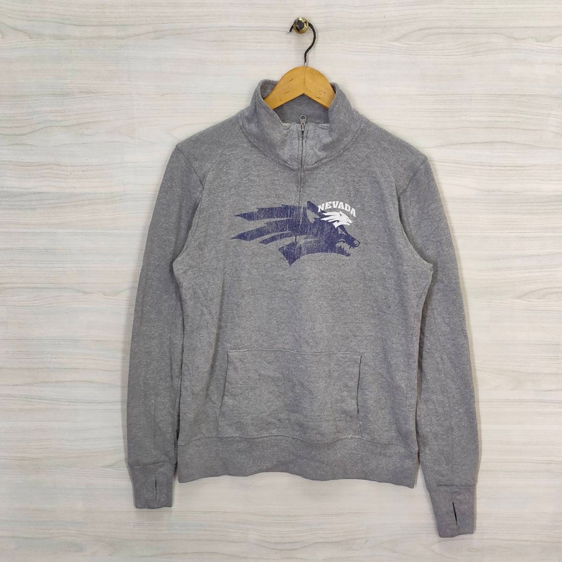90s University of Nevada Quarter Zip Sweater Medium Vintage Jansport ...