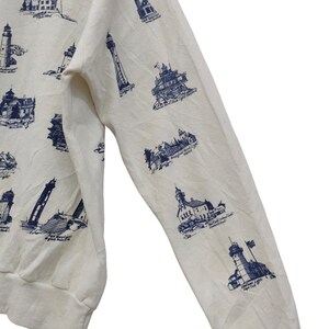 80s Michigan Lighthouses Sweatshirt Vintage Cape Cod Sweater Jumper ...
