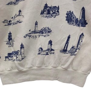 80s Michigan Lighthouses Sweatshirt Vintage Cape Cod Sweater Jumper ...