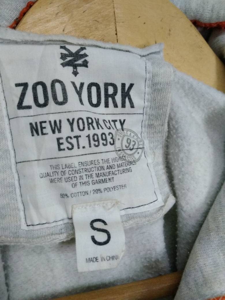 Zoo York Sweatshirt Vintage 90s Zoo York Hoodie Embroidery Big Logo Zoo ...