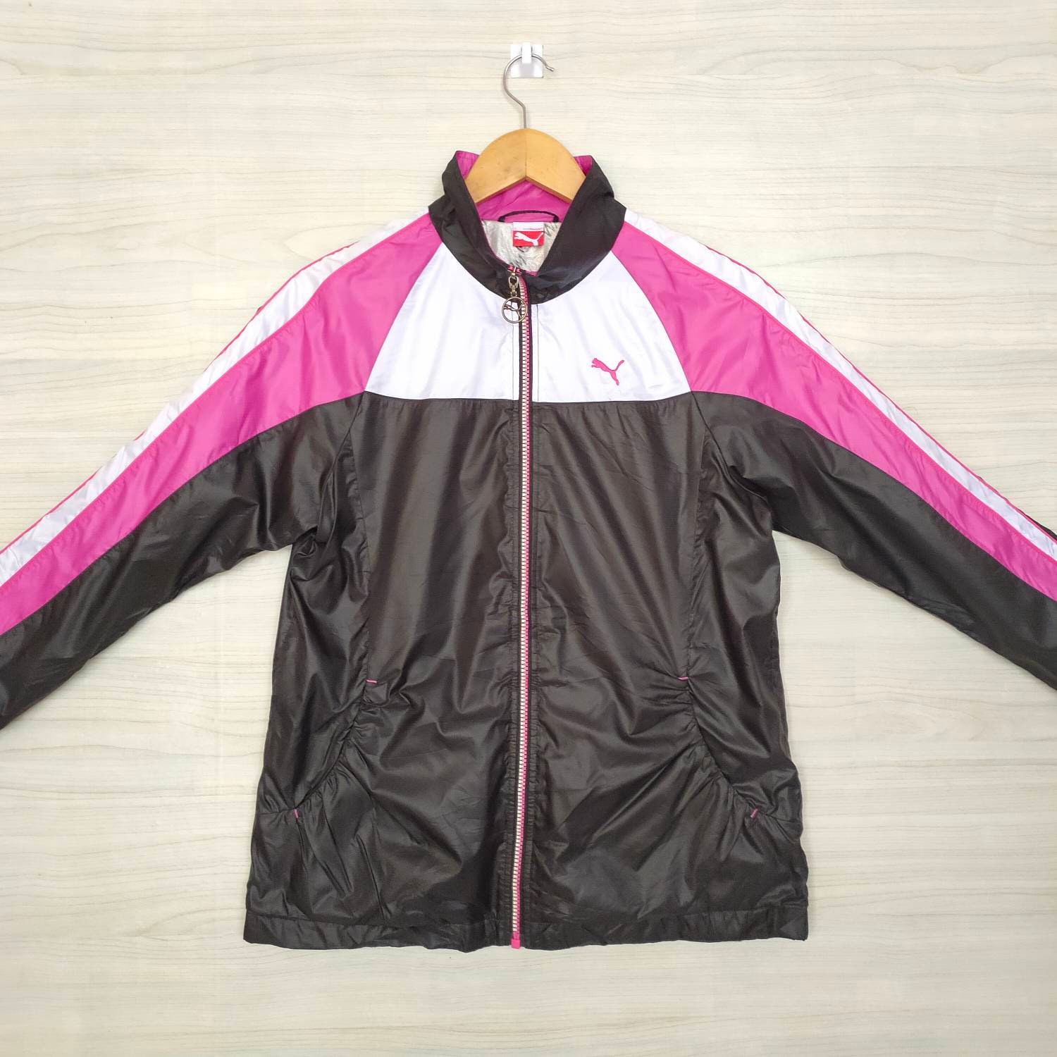 PUMA Jacket Vintage 1990s Puma Windbreaker Sportswear Colorblock Black ...
