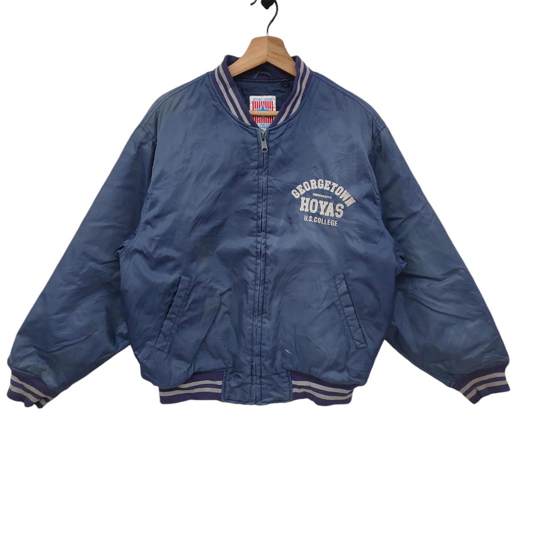 90s US Collage Varsity Jacket Vintage University Georgetown Hoyas ...