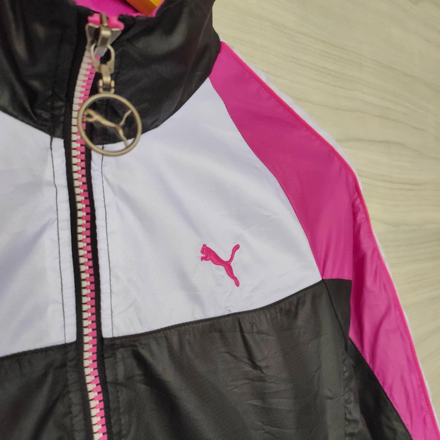 PUMA Jacket Vintage 1990s Puma Windbreaker Sportswear Colorblock Black ...