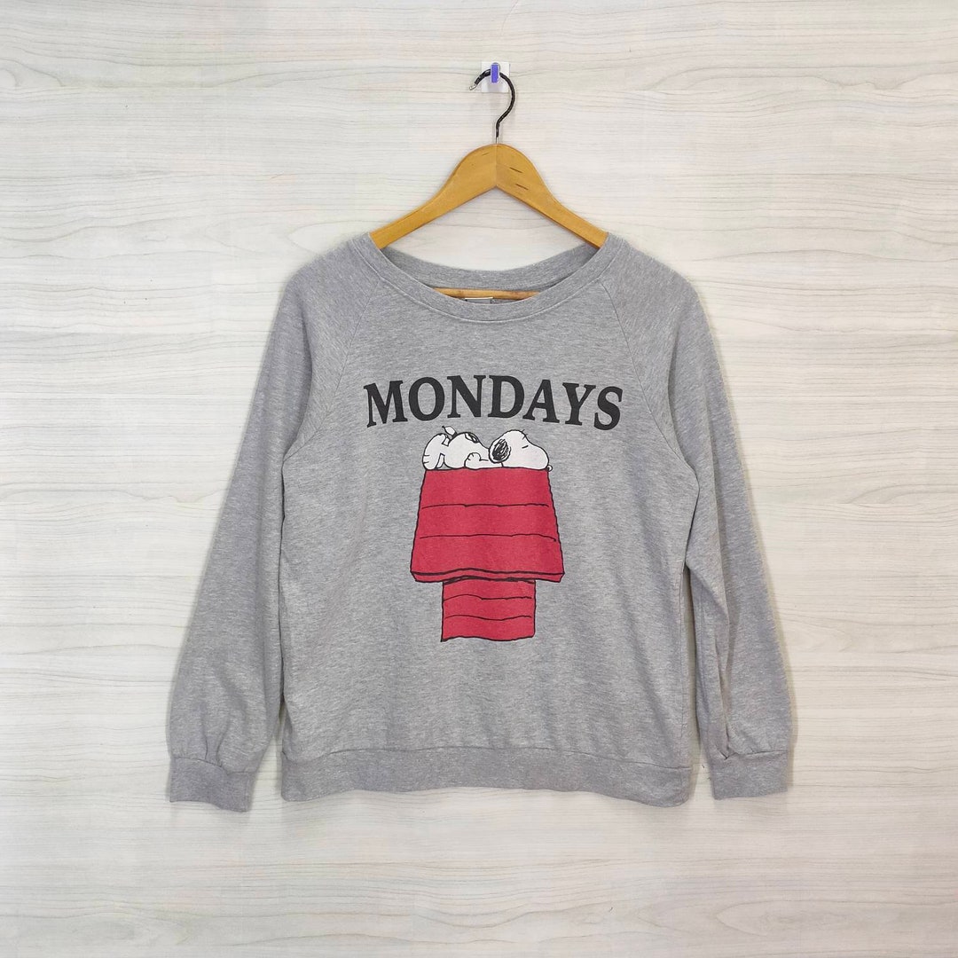 Peanuts Snoopy Sweatshirt Medium Vtg Snoopy Sweater Jumper Crewneck ...