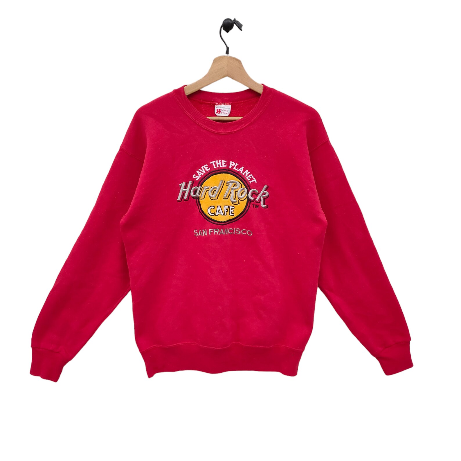 80s Embroidery Hard Rock Cafe San Francisco Sweatshirt Medium Vintage ...