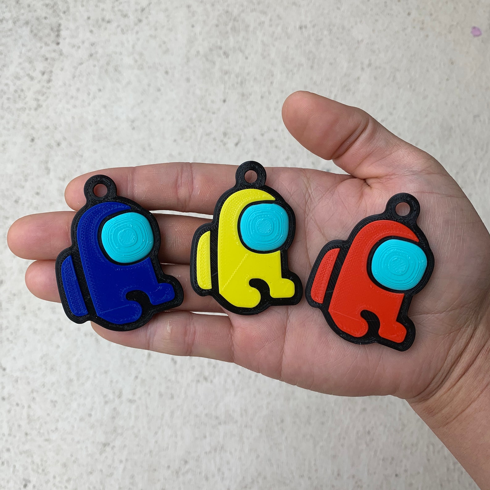 Among Us MINI Crewmate 3D Printed Keychain - Etsy