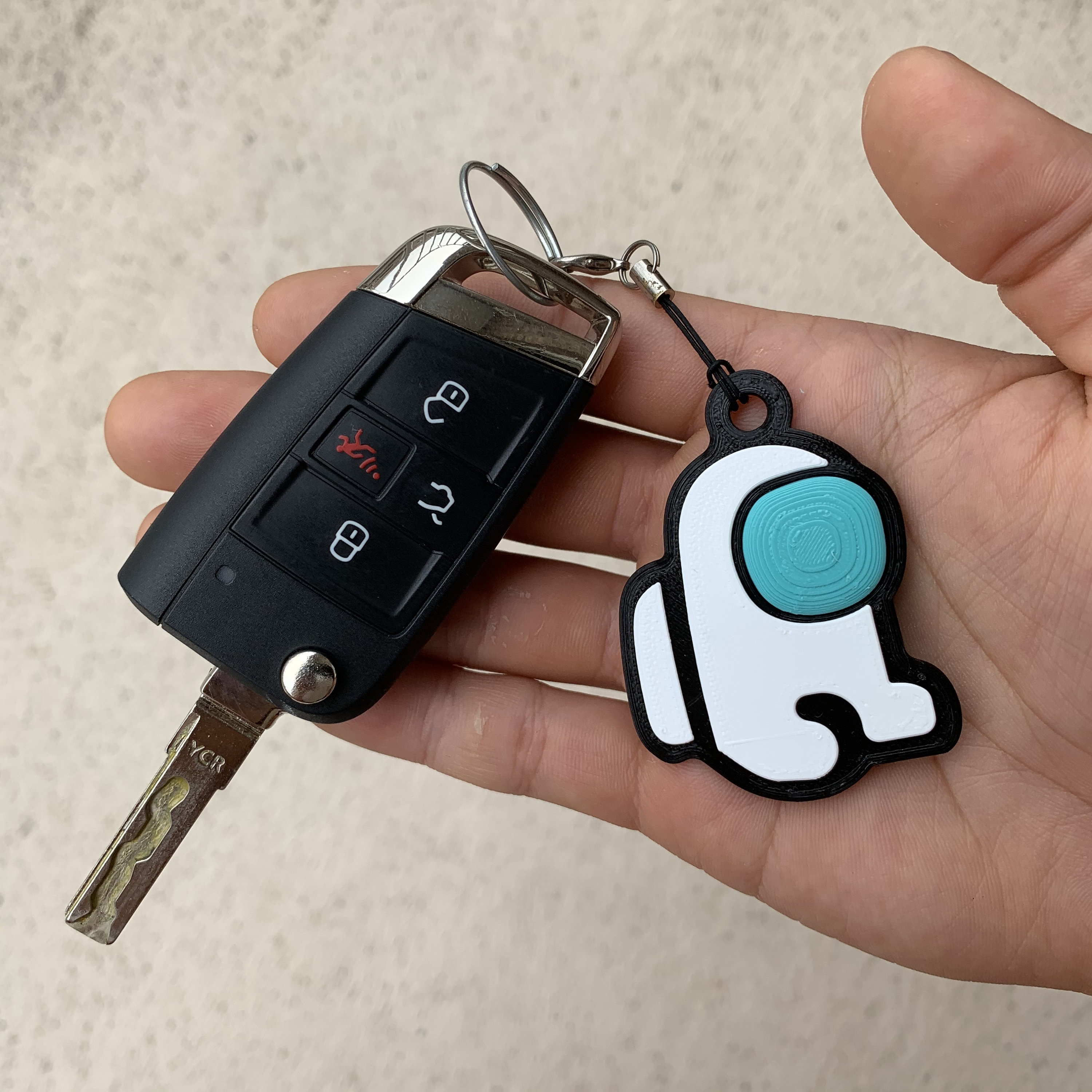 Among Us MINI Crewmate 3D Printed Keychain - Etsy