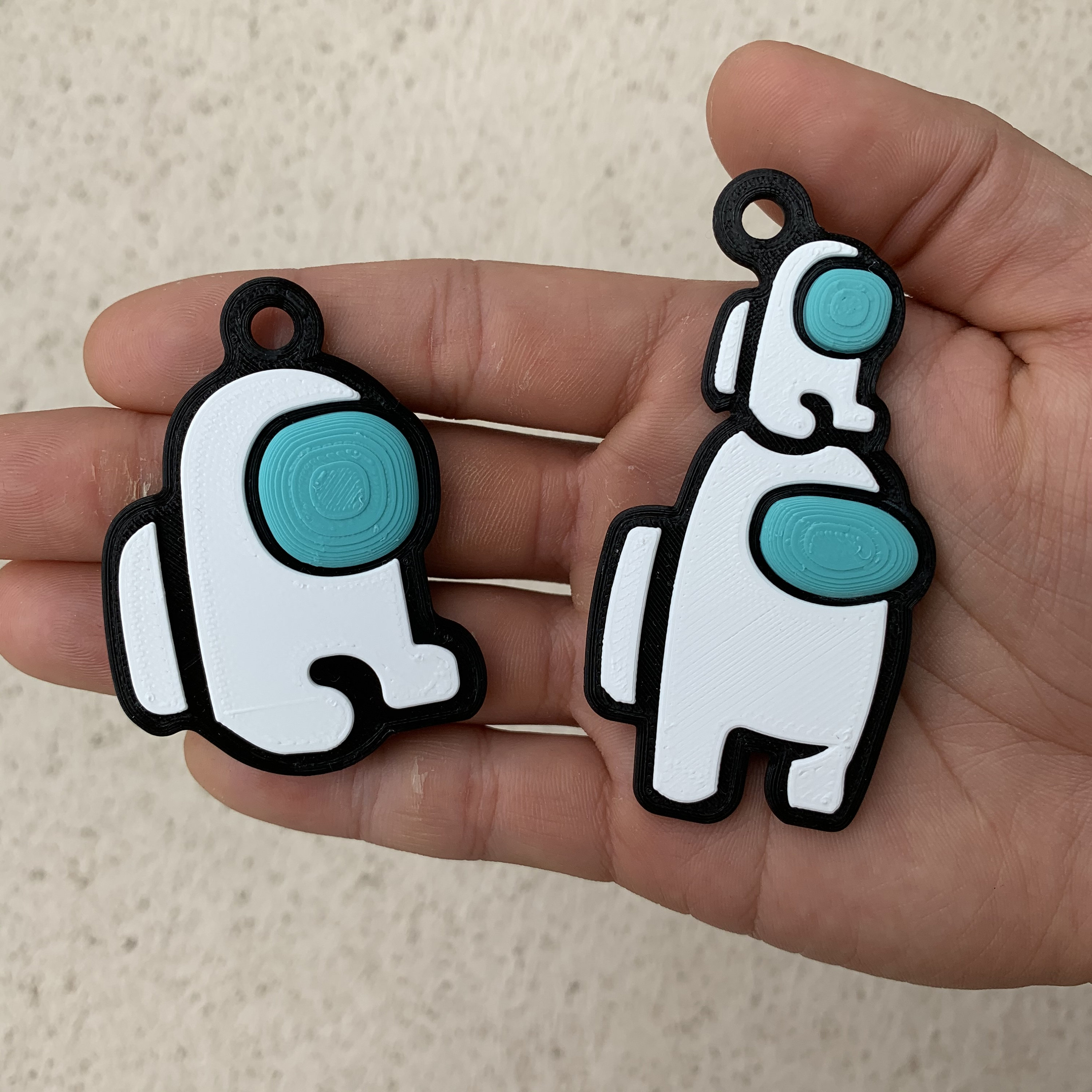 Among Us MINI Crewmate 3D Printed Keychain - Etsy