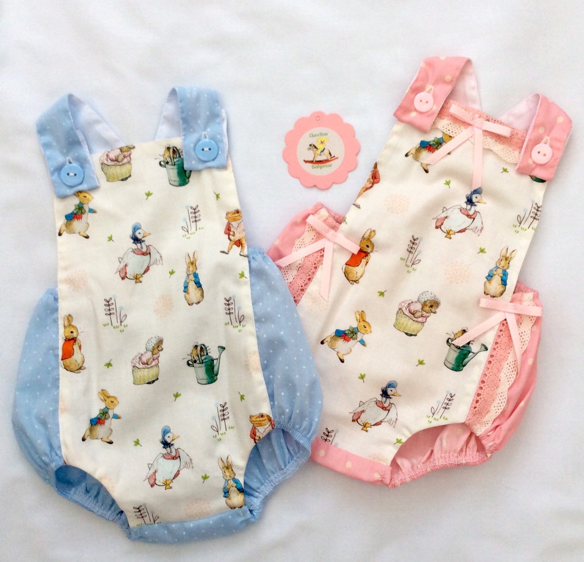 Peter rabbit & friends baby romper 0 to 3-4y new vintage | Etsy