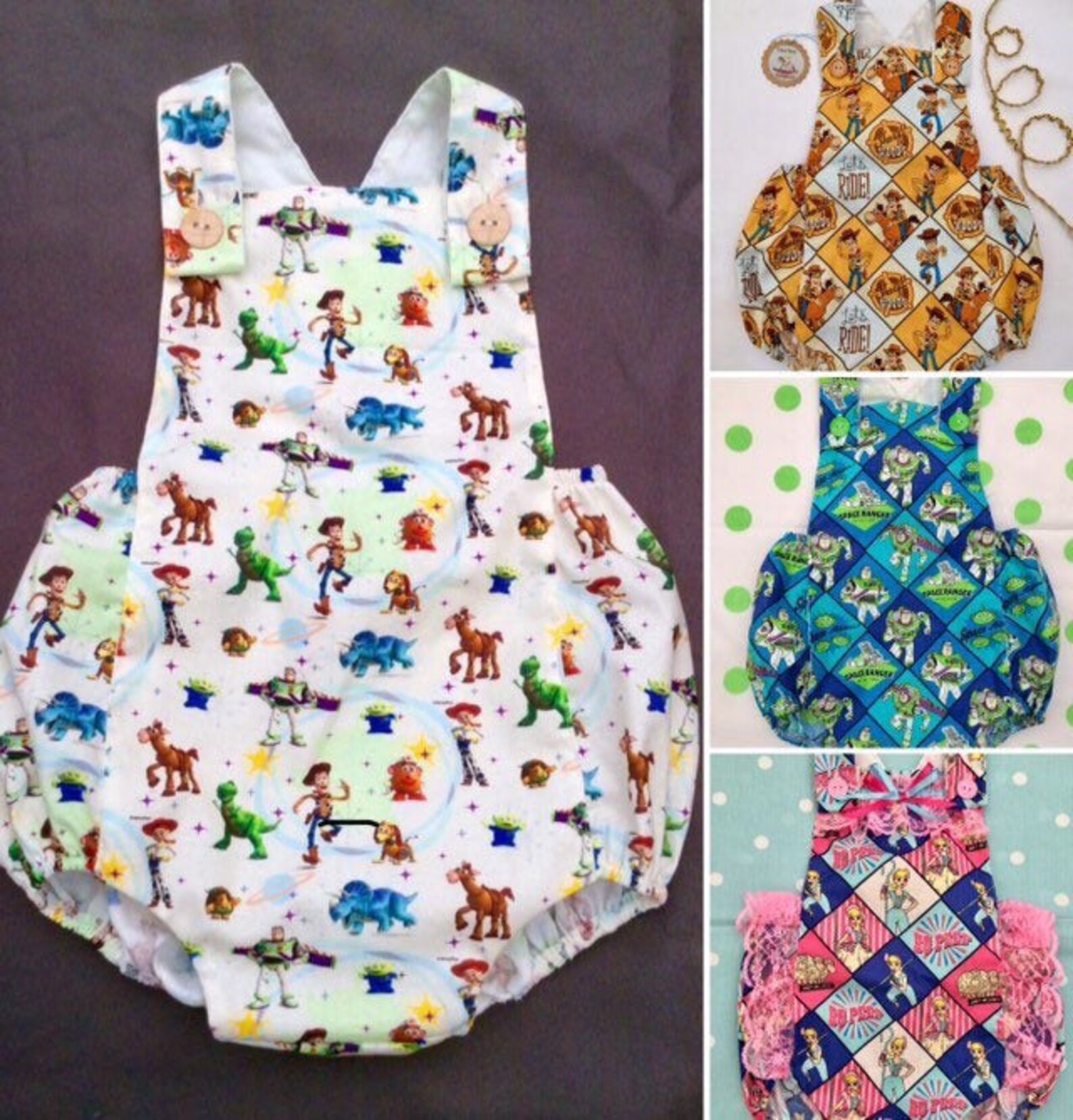 Toy Story Romper 0-4y Character Clothing Handmade Baby - Etsy UK