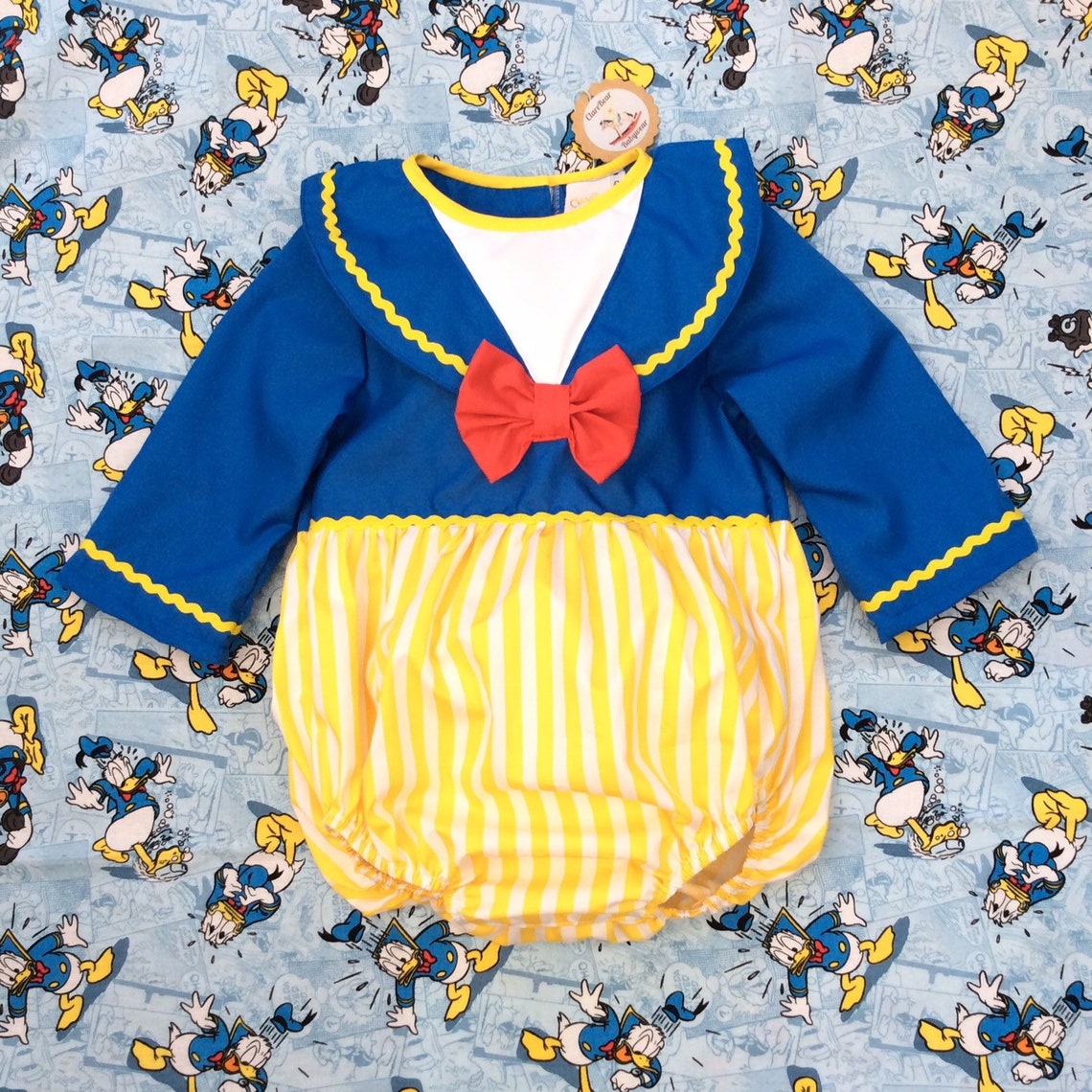Donald Duck Inspired Romper Suit Boys Girls Handmade Birth | Etsy