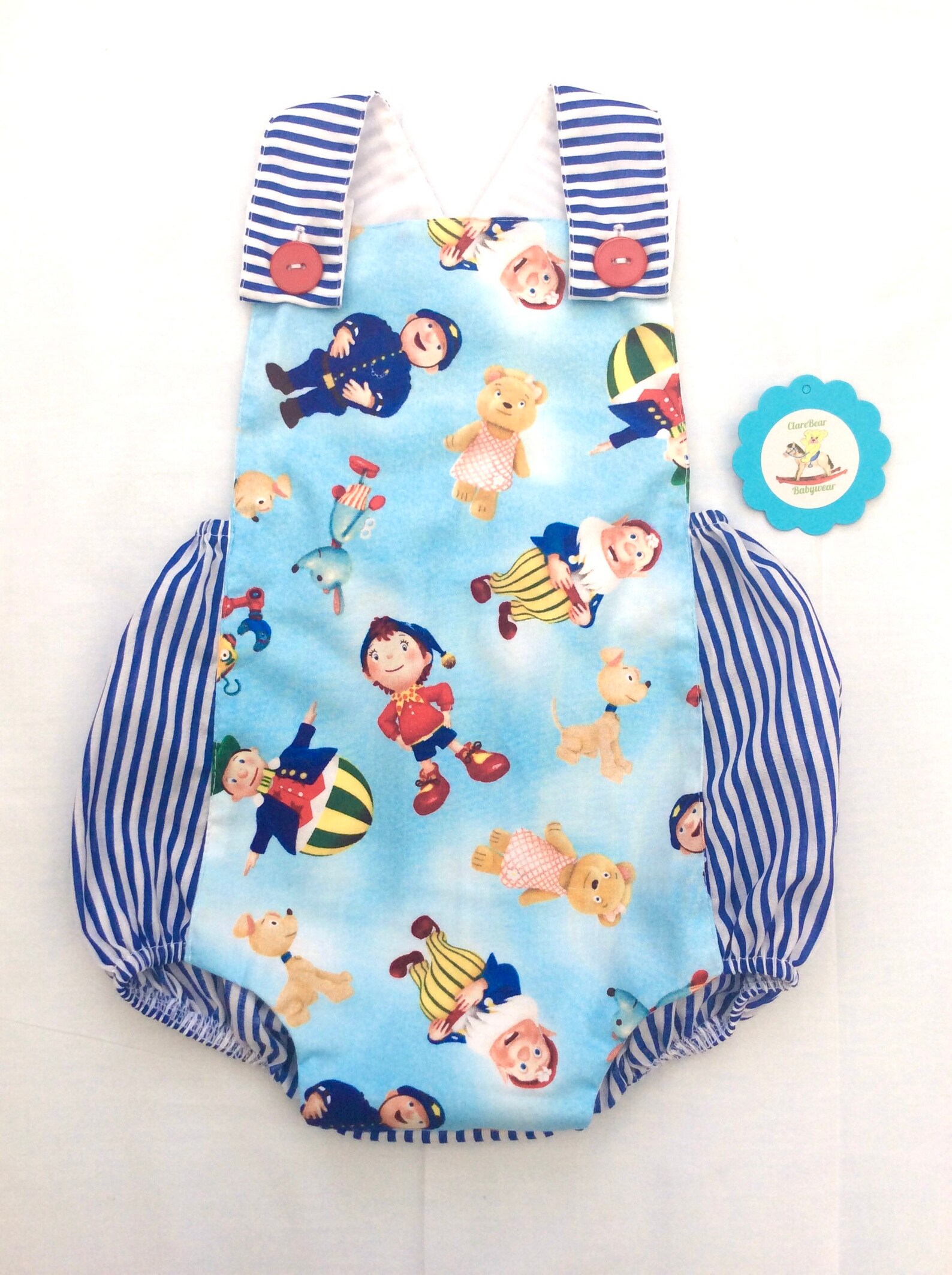 Noddy & Friends Baby Romper, Birth to 3-4y New Custom Made, Vintage ...