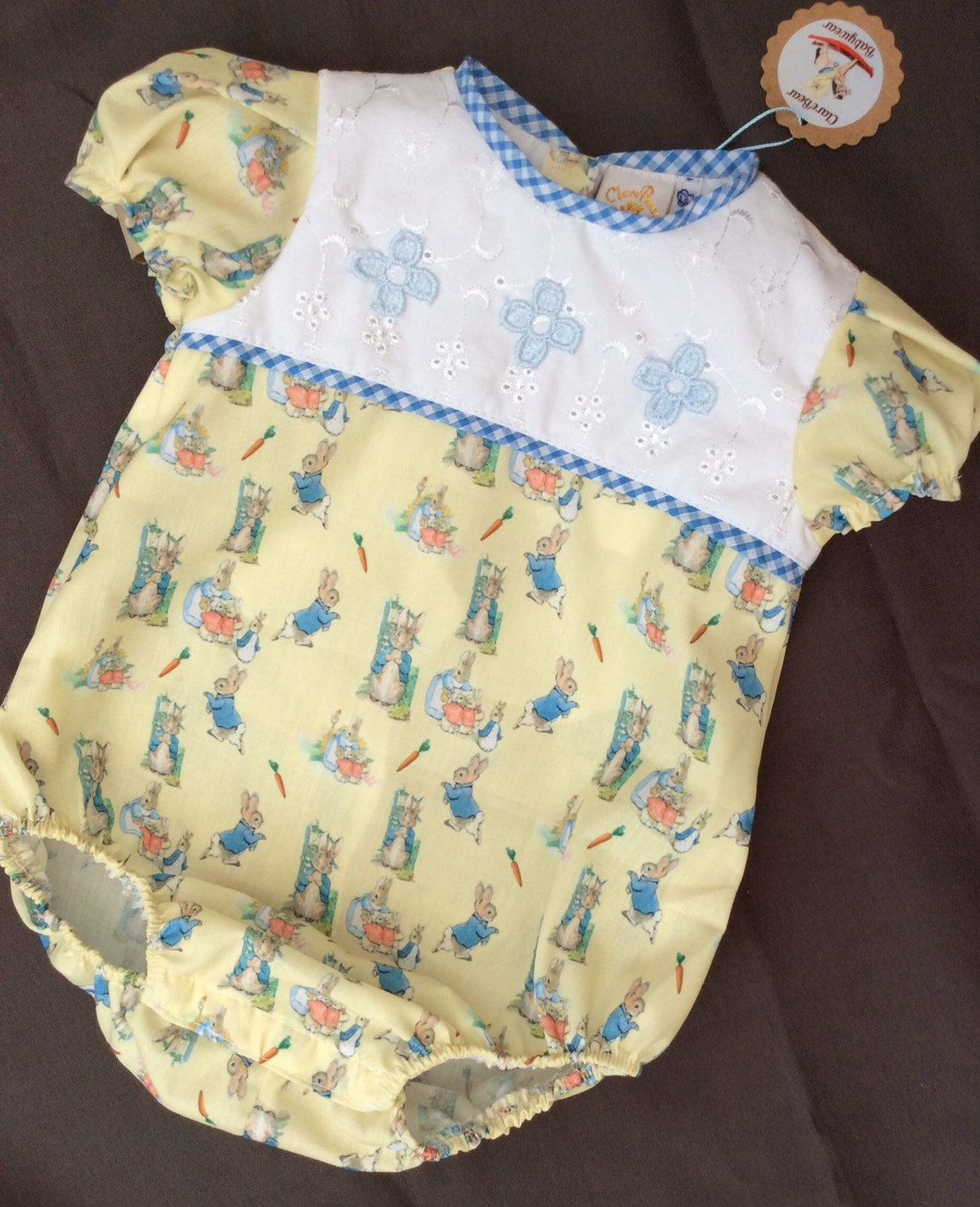 RTS 6-9m Peter Rabbit Romper. Baby Handmade Clothes, Babies Clothing ...