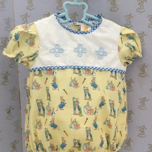 RTS 6-9m Peter Rabbit Romper. Baby Handmade Clothes, Babies Clothing ...