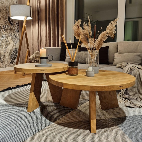 Coffee Tables Set SK5 Diameter 50 and 70 Cm Etsy