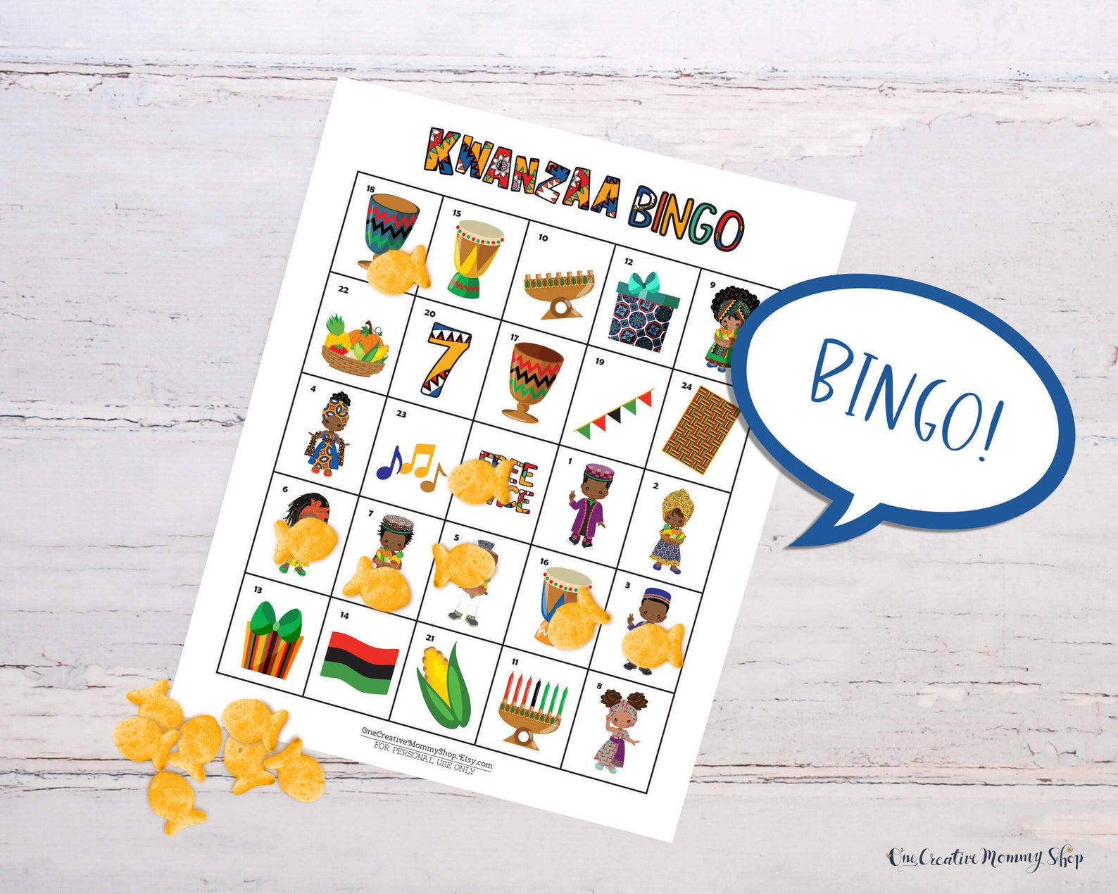 Kwanzaa Bingo Card Game for Parties and Family Gatherings; 30 Printable ...