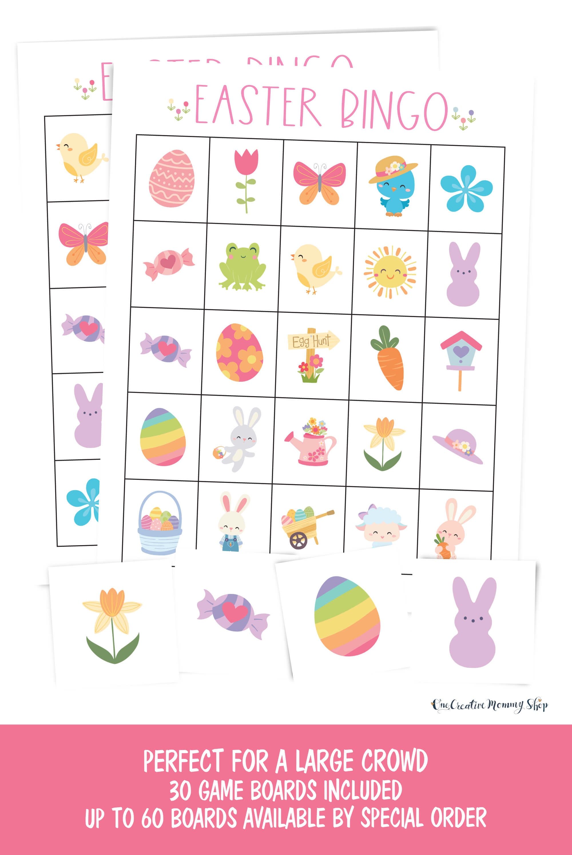 Easter Bingo Game for Kids Easter Party Fun for Large Groups 30 ...