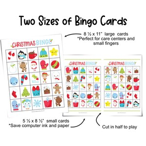 Christmas Bingo Game for Parties and Large Groups; 30 Printable Game ...