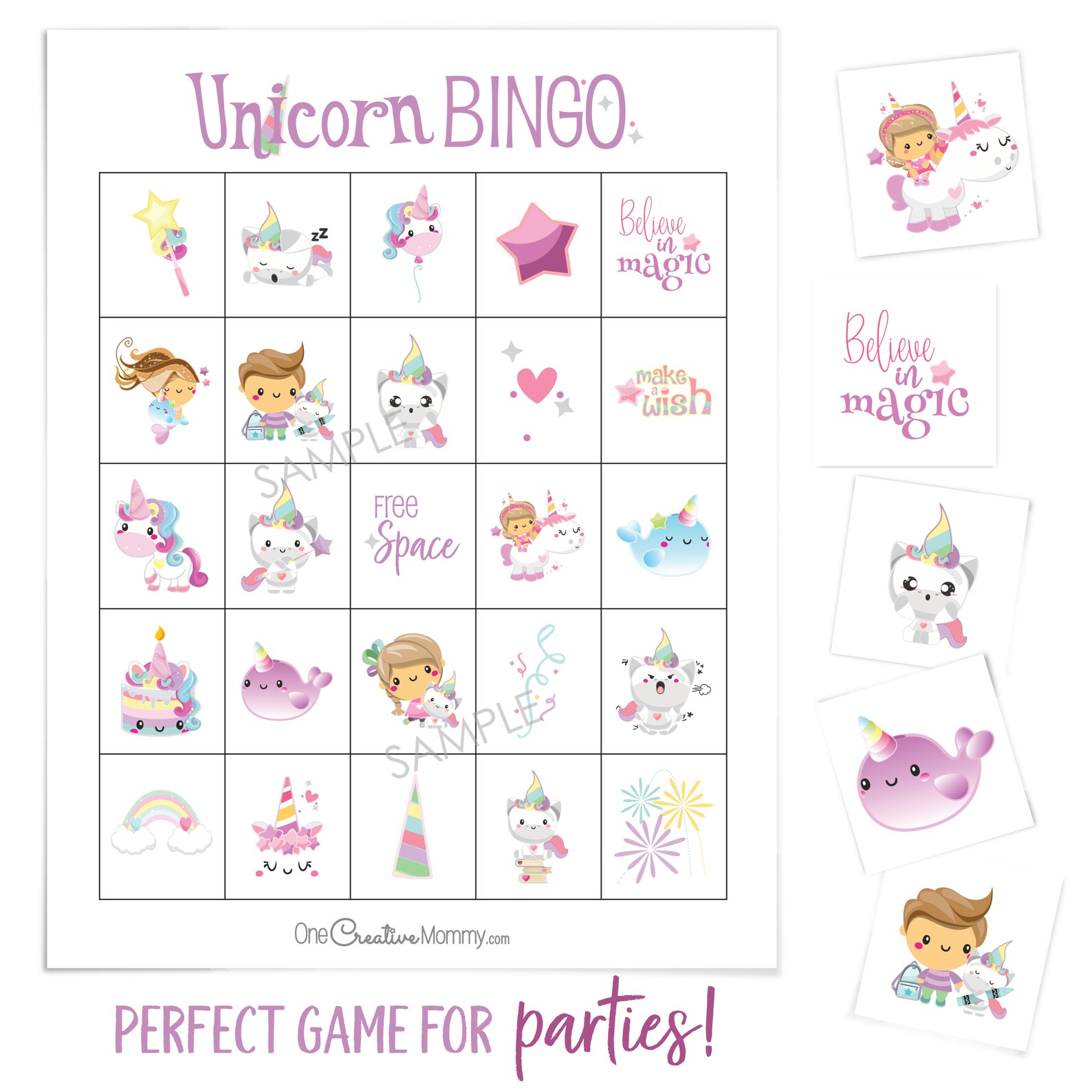 Unicorn Bingo Game - Etsy