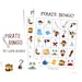 Pirate Bingo Game for Parties; 30 Printable Game Boards; Cute Gift Idea ...
