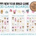 New Year's Eve Bingo Cards for Kids; 30 Printable Game Boards; Fun New ...