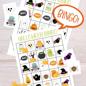 Halloween Bingo Spooky Card Game for Parties and Large Groups; 30 ...