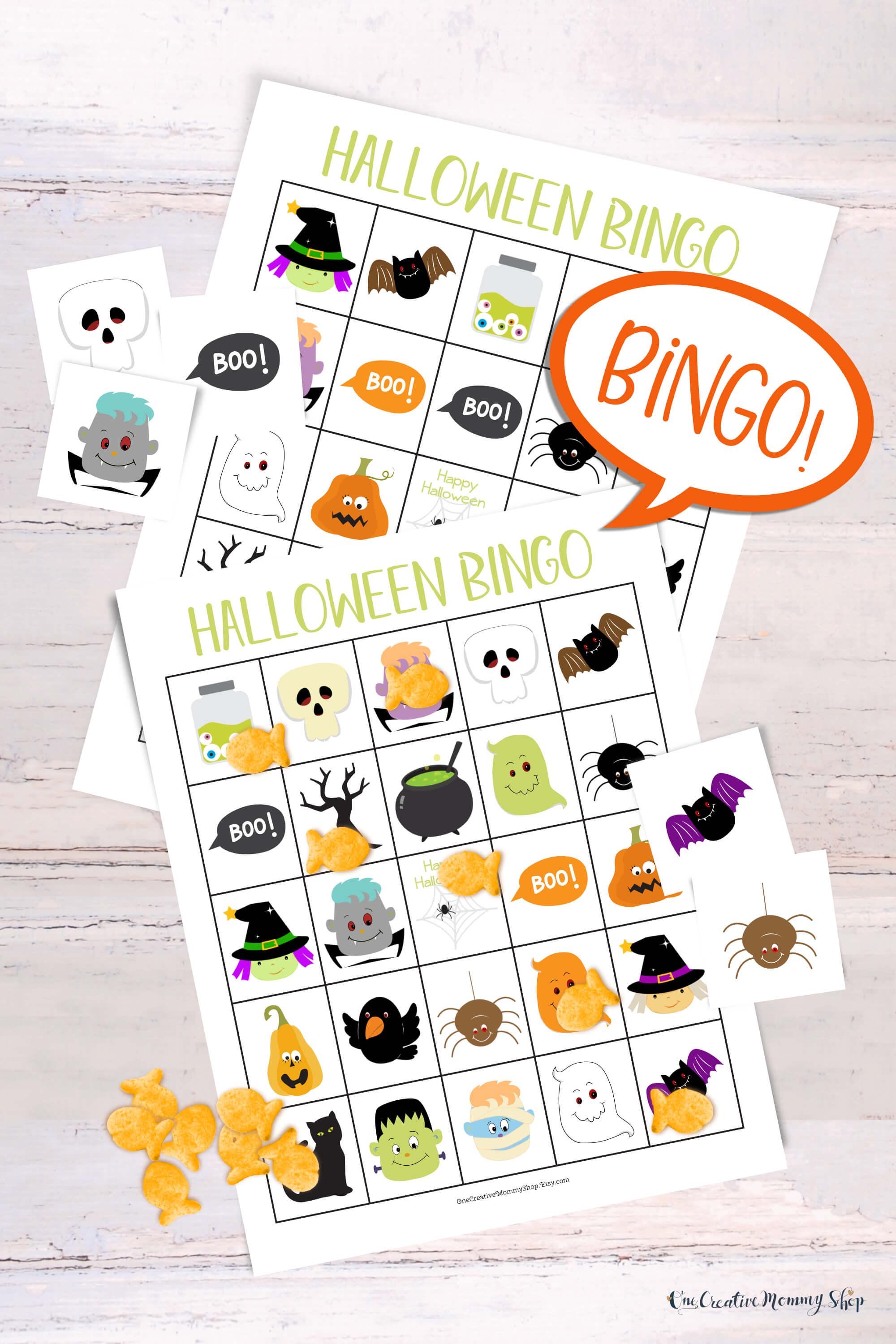 Halloween Bingo Spooky Card Game for Parties and Large Groups; 30 ...