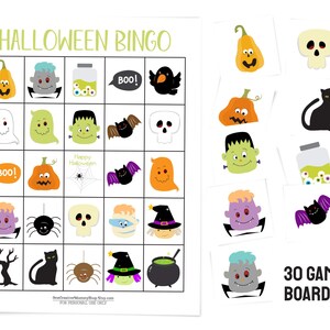 Halloween Bingo Spooky Card Game for Parties and Large Groups; 30 ...
