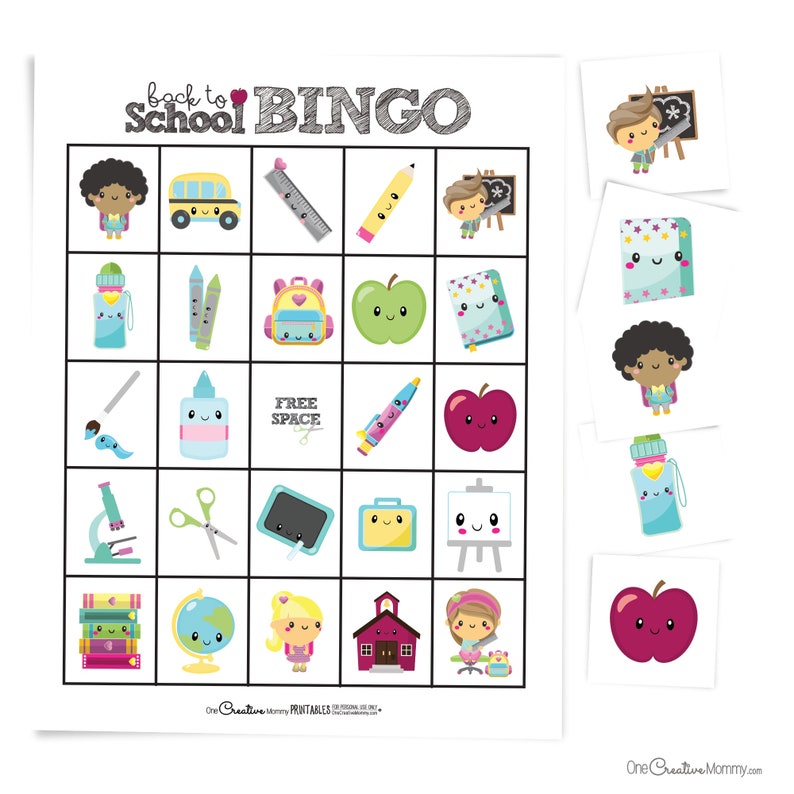 Back to School Bingo Game - Etsy