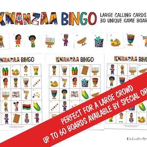 Kwanzaa Bingo Card Game for Parties and Family Gatherings; 30 Printable ...