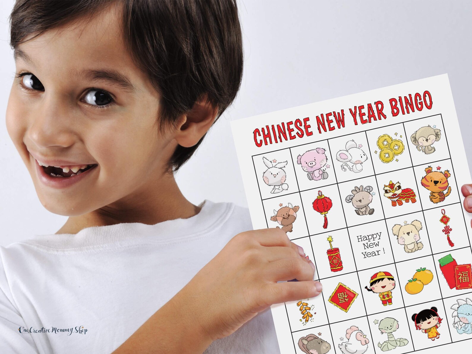Chinese New Year Bingo Card Game for Parties and Family Gatherings; 30 ...