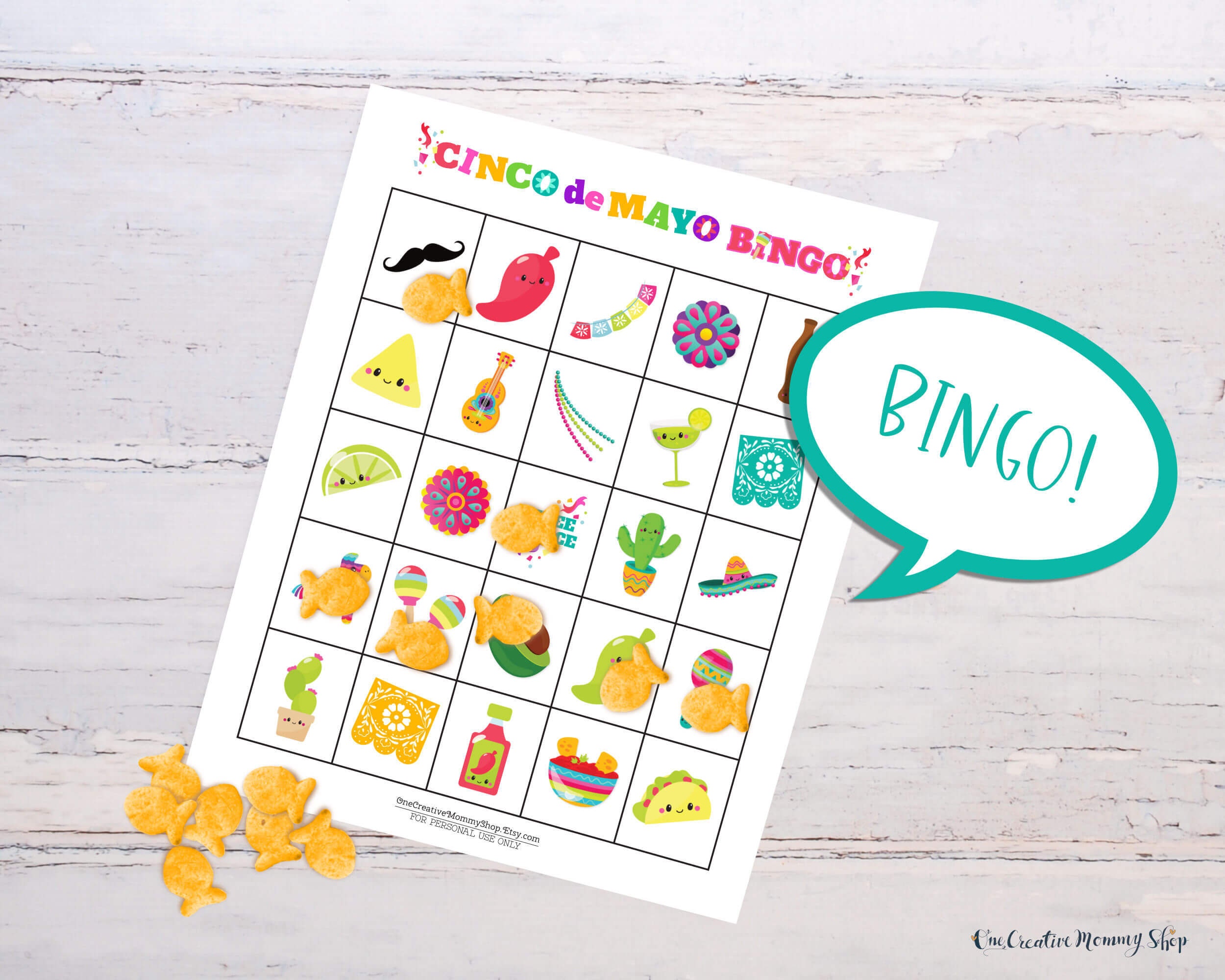 Cinco De Mayo Bingo Cards; 30 Printable Game Boards; Mexican Fiesta Fun ...