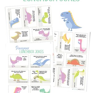 Dinosaur Lunchbox Jokes for Kids - Etsy