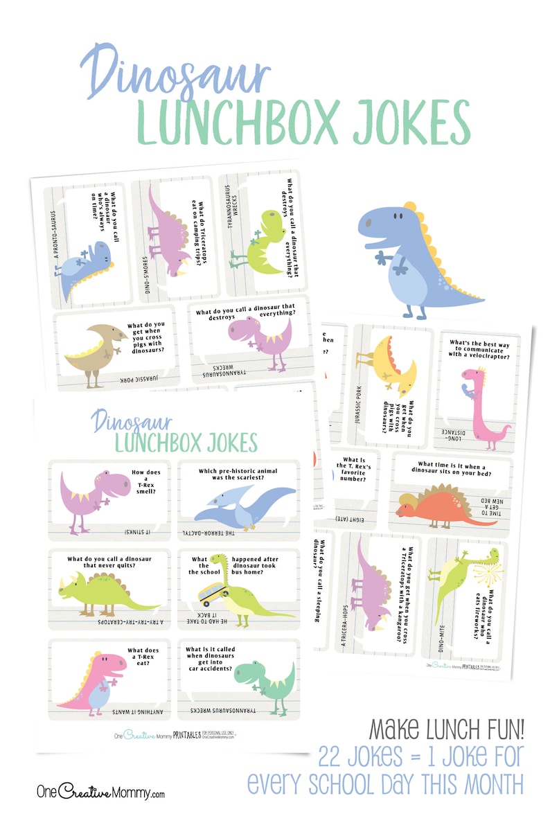 Dinosaur Lunchbox Jokes for Kids - Etsy