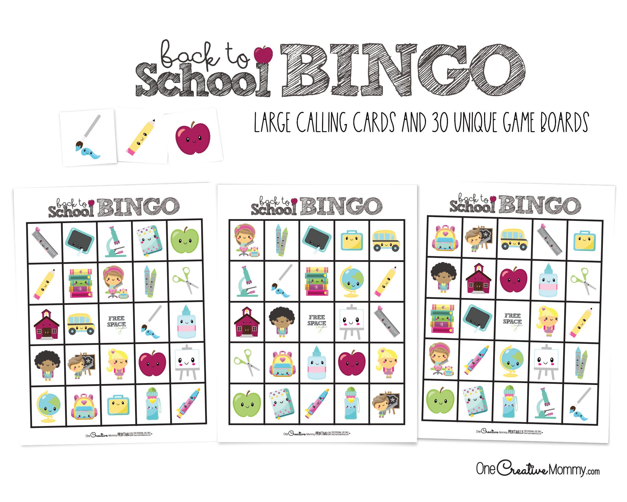 Back to School Bingo Game - Etsy