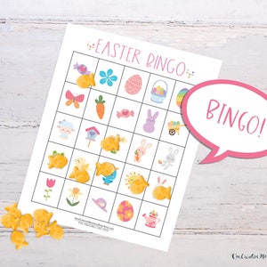 Easter Bingo Game for Kids Easter Party Fun for Large Groups 30 ...