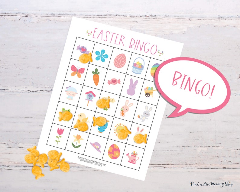 Easter Bingo Game for Kids Easter Party Fun for Large Groups 30 ...