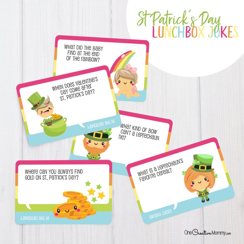 St. Patrick's Day Lunchbox Jokes for Kids - Etsy