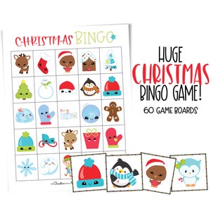 Christmas Bingo for 60 Players - Etsy