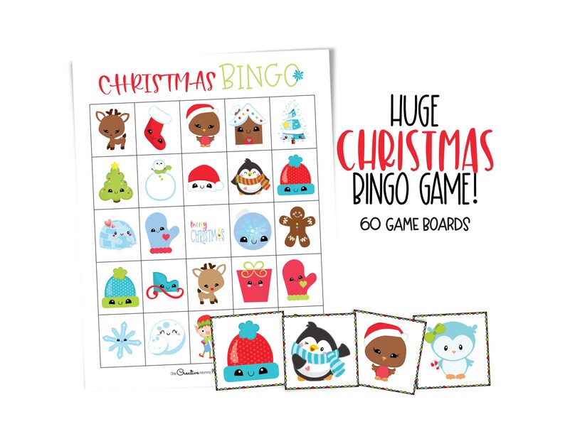 Christmas Bingo for 60 Players - Etsy