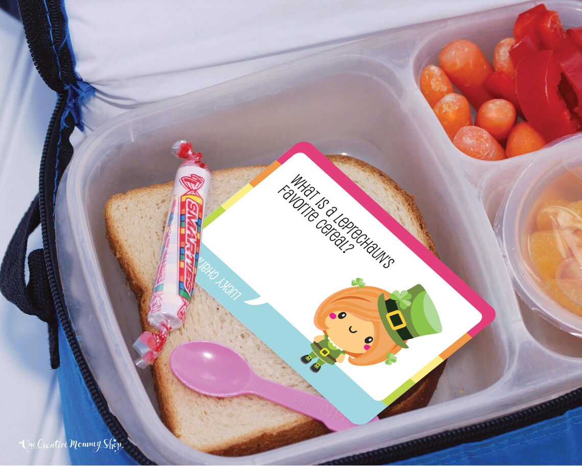St. Patrick's Day Lunchbox Jokes for Kids Cute Leprechaun Jokes ...